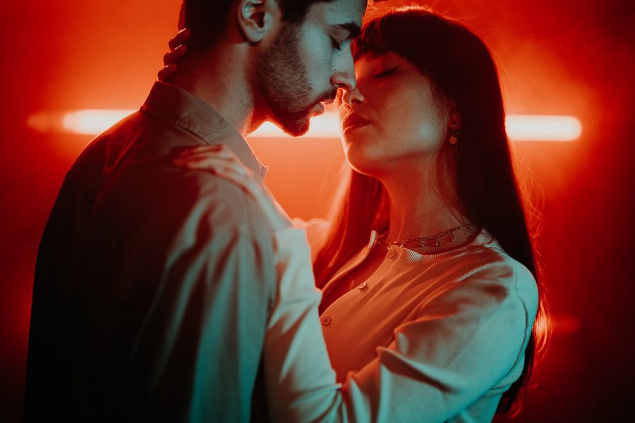 Neon lights couple session - The Quirky wedding and couple photographer